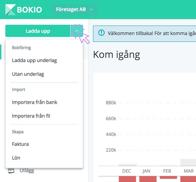 Bokföra manuellt i Bokio | Bokio