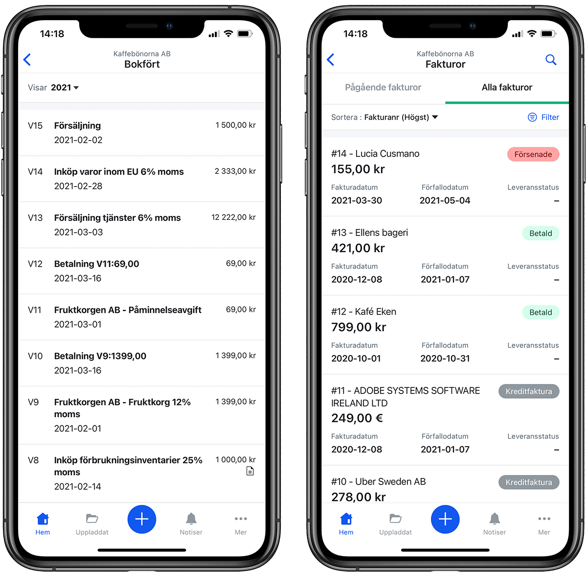 Bokios mobilapp | Bokio